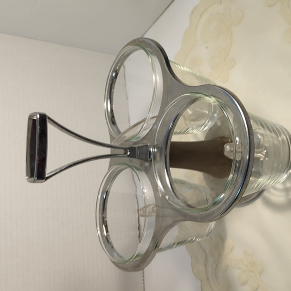 Dining | Vintage Condiment Caddy Silver Plated With Glass Containers ...